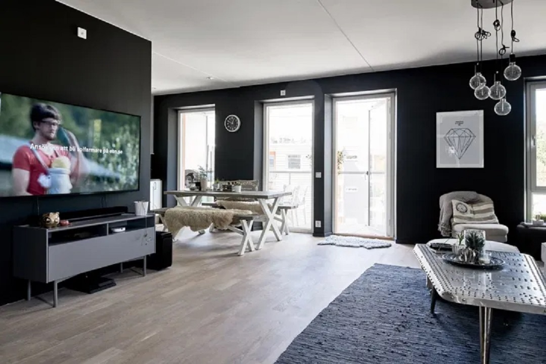 Casa decorada con paredes en color negro - Blog de Mary