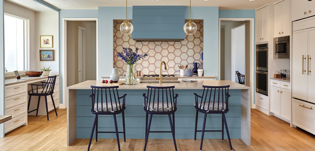 Cómo decorar cocinas en tonos azules y blanco - Blog de Mary