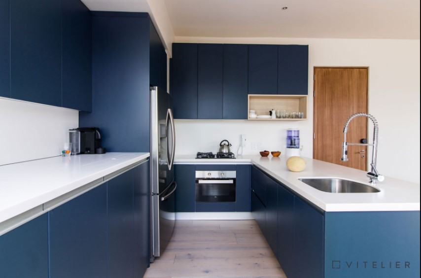 Cómo decorar cocinas en tonos azules y blanco - Blog de Mary