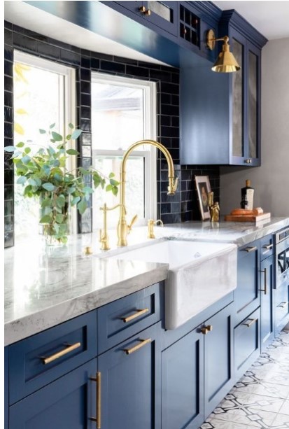 Cómo decorar cocinas en tonos azules y blanco - Blog de Mary