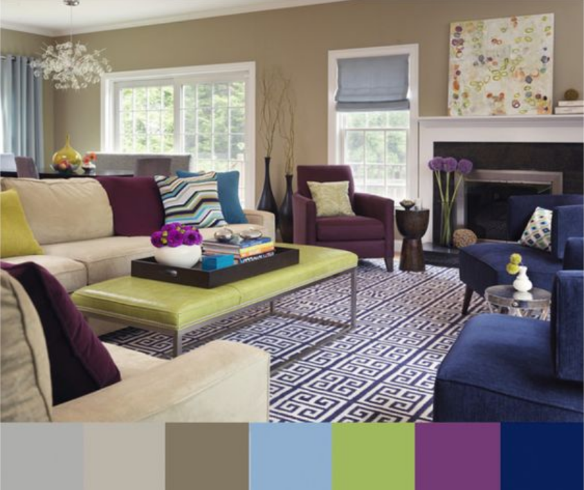 60 ideas para elegir paletas de colores para salas - Blog de Mary