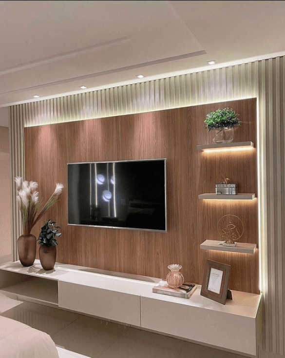 Cómo integrar la TV al Salón con un lindo mueble 50 ideas elegantes ...
