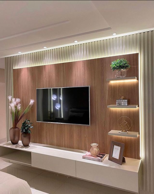 Cómo integrar la TV al Salón con un lindo mueble 50 ideas elegantes ...
