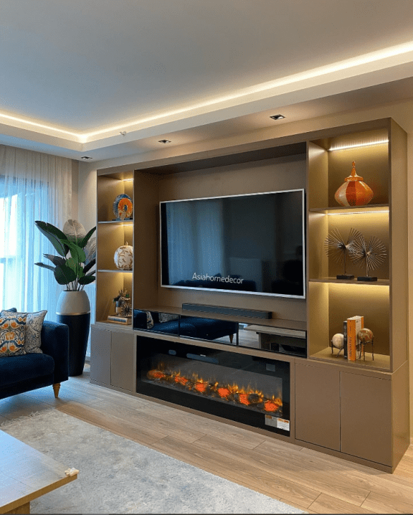 Cómo integrar la TV al Salón con un lindo mueble 50 ideas elegantes ...