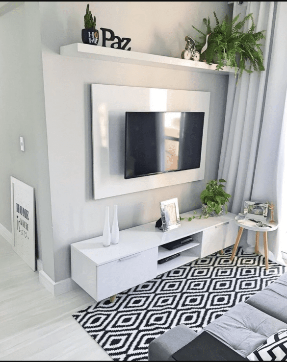 Cómo integrar la TV al Salón con un lindo mueble 50 ideas elegantes ...