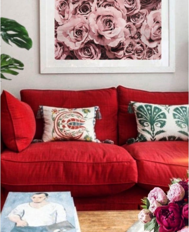 50 Decoraciones con sofá rojo cómo combinarlos - Blog de Mary